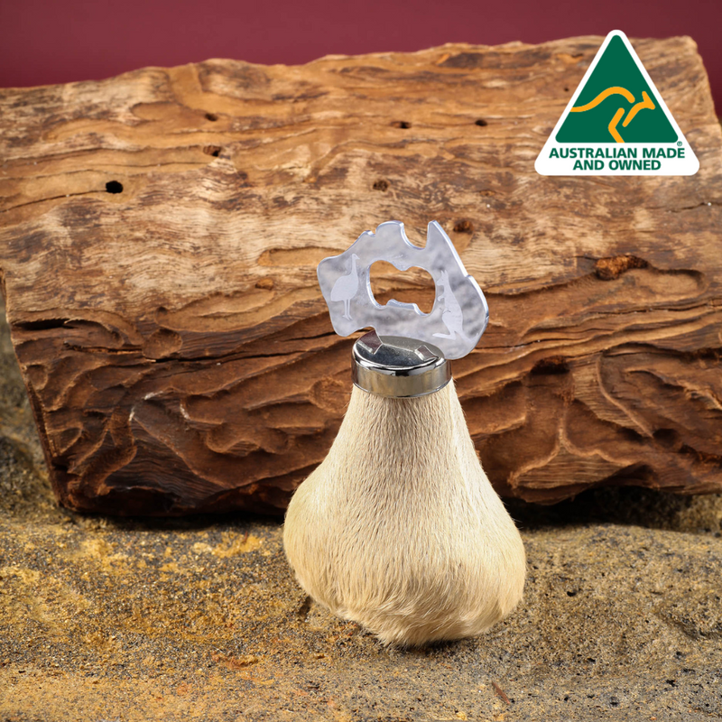 Australian Kangaroo Scrotum Bottle Opener - Australian Map Design (Med